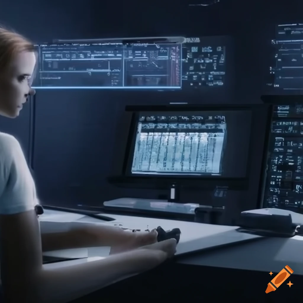 Programmer working on a computer