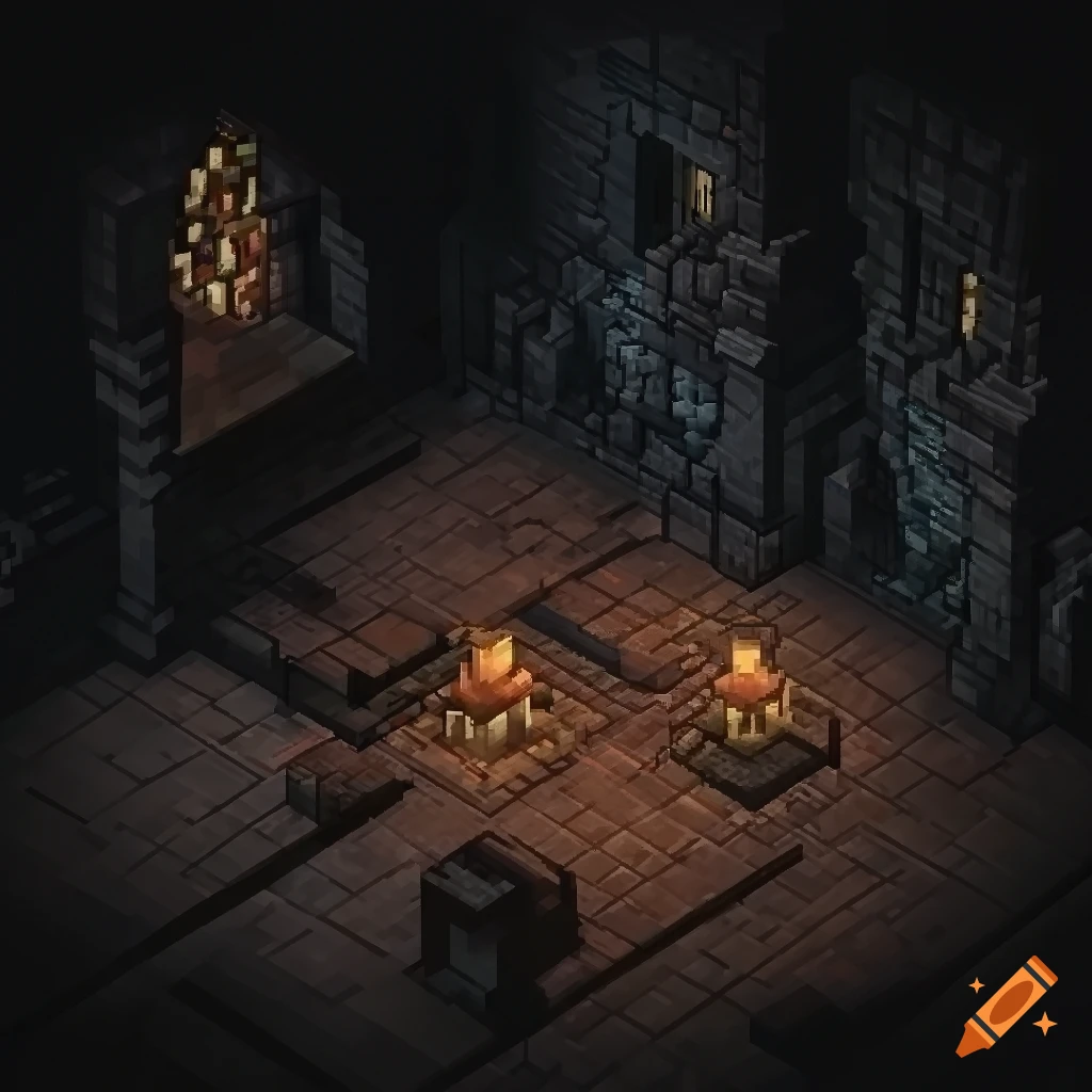 Detailed isometric RPG kit artwork on Craiyon