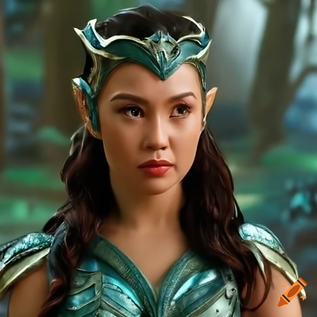 Encantadia fighter costume with gem accessory on Craiyon