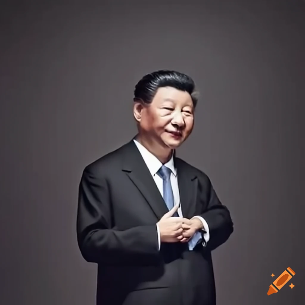 Satirical image of xi jinping playing a baritone saxophone on Craiyon