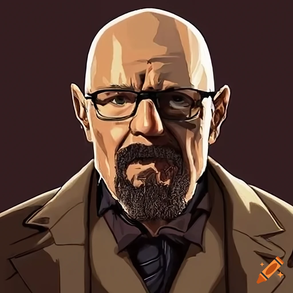 Portrait of walter white from breaking bad