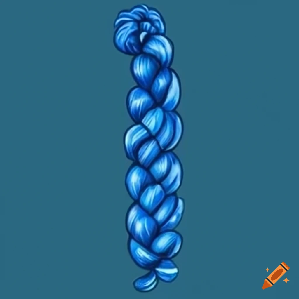 Image of a blue braid