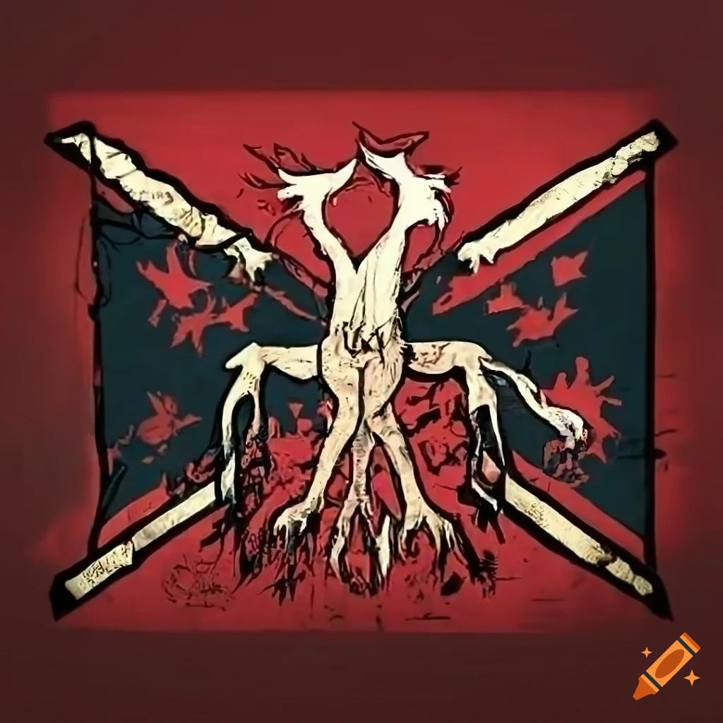 Logo of a hunters group in red dead rp