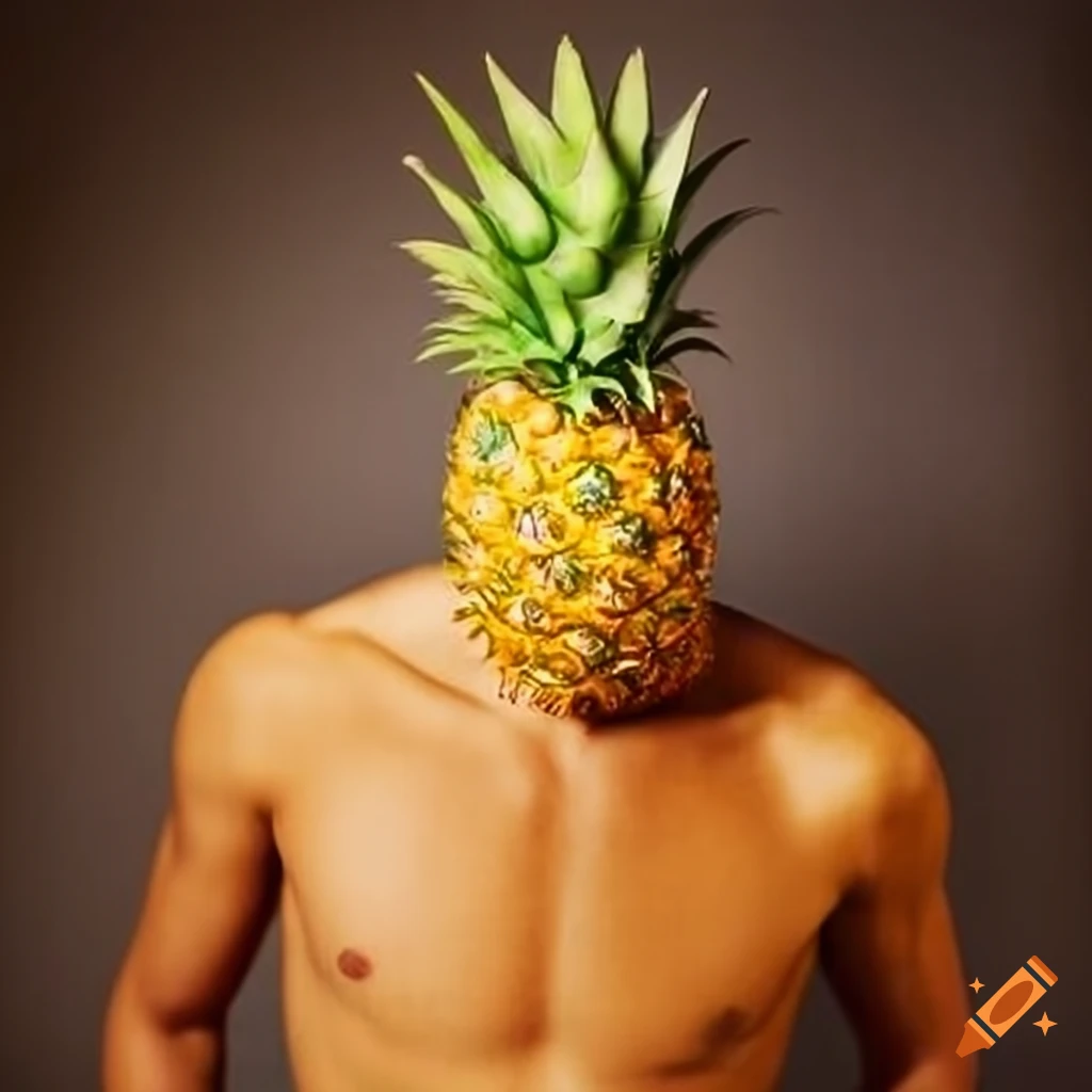 Illustration of a pineapple man on Craiyon