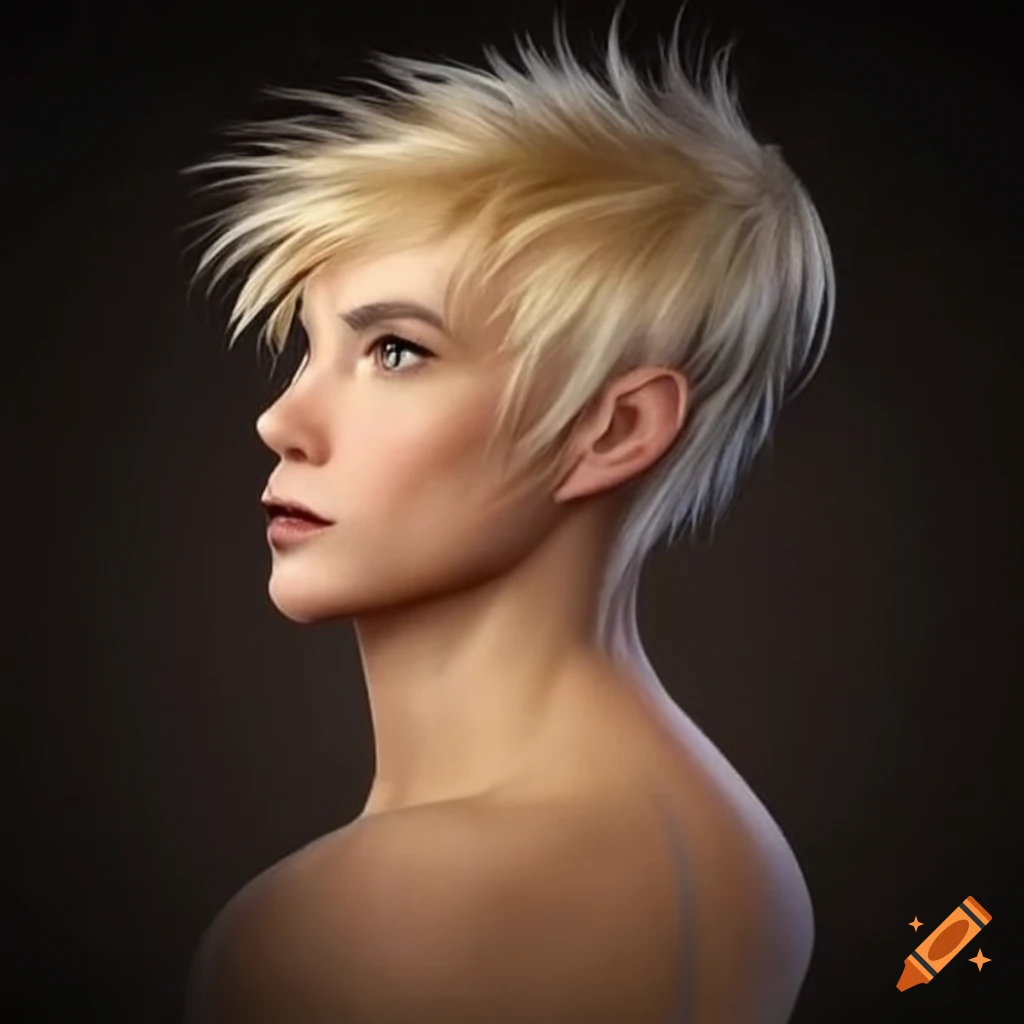 A white man with a blonde pompadour hairstyle on Craiyon