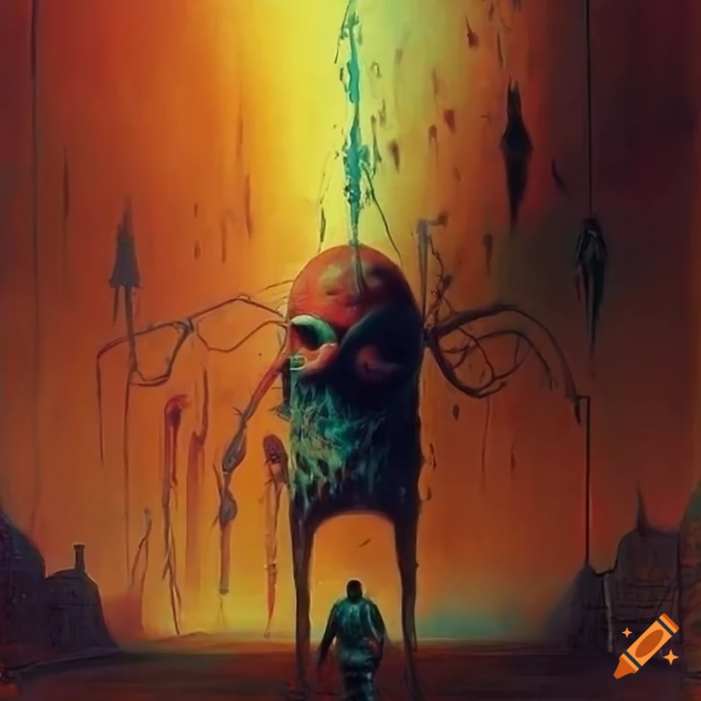 Painting by Zdzislaw Beksinski on Craiyon