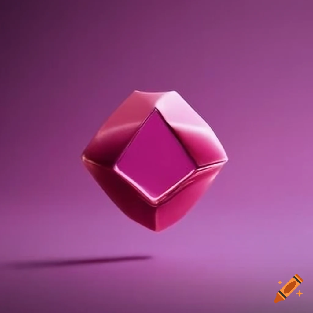 Metallic pink diamond-shaped wax seal on Craiyon