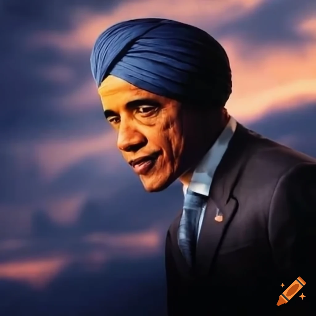 Barack Obama in an airplane cockpit wearing a turban on Craiyon