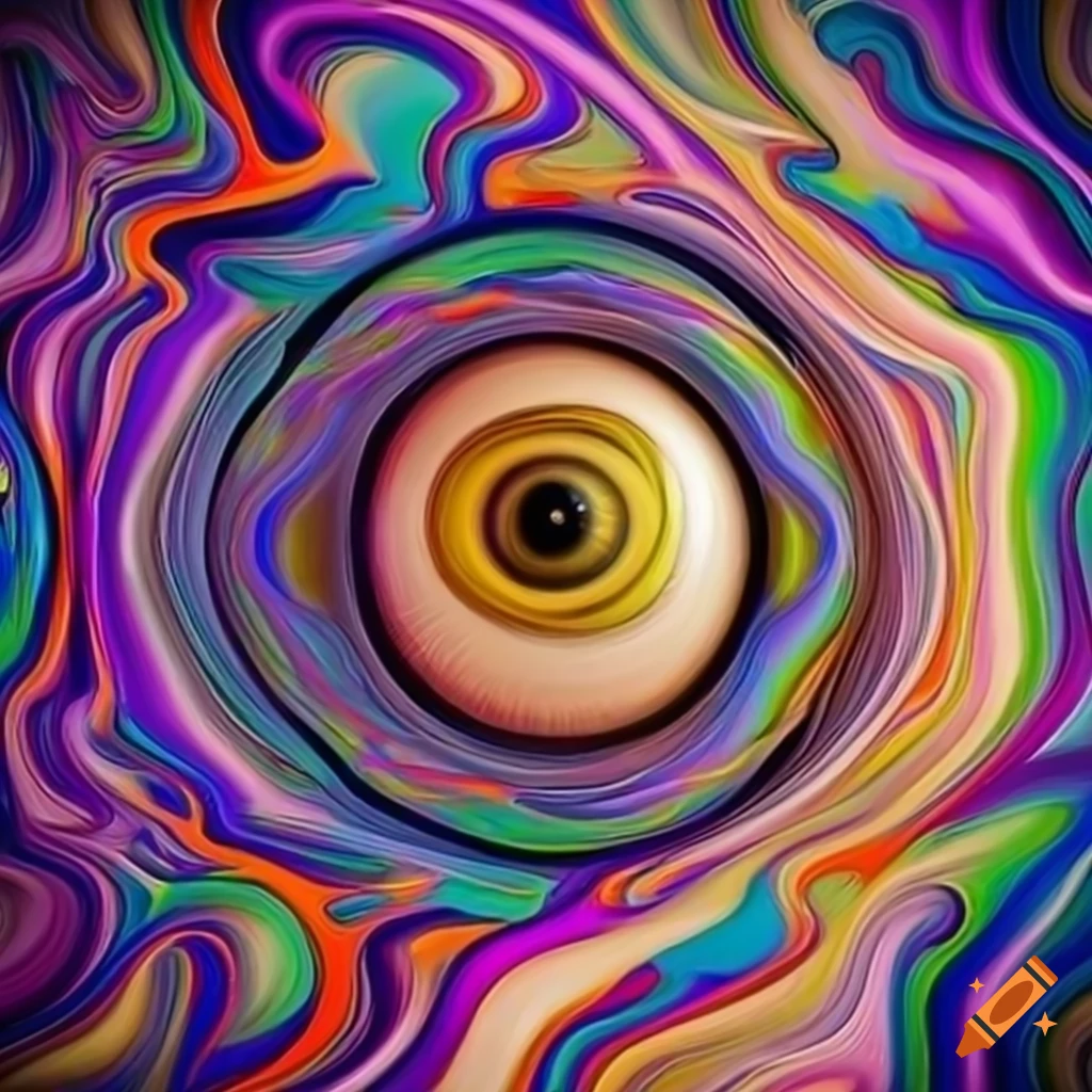 Abstract representation of an all seeing eye on Craiyon