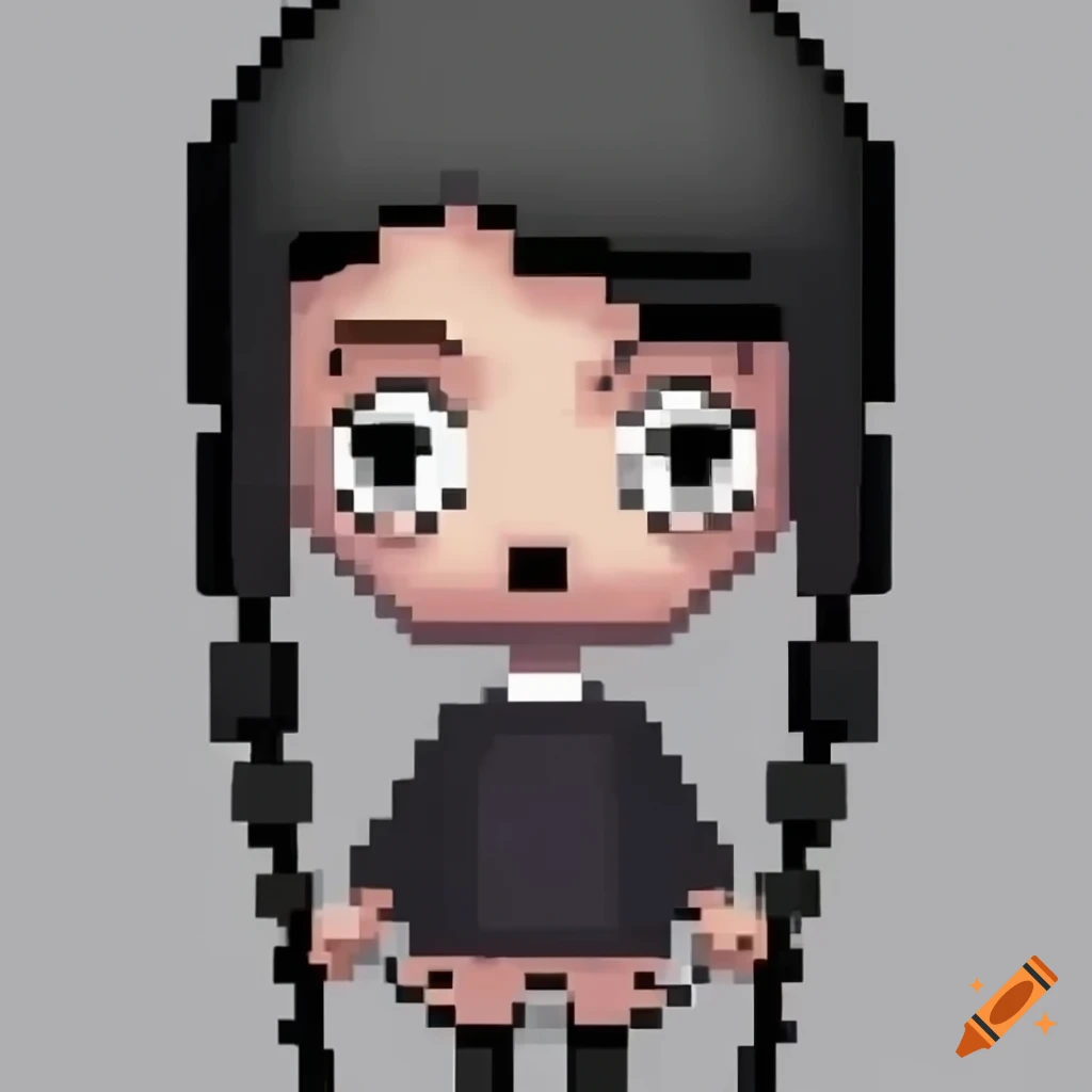 Sprite sheet of wednesday addams animation