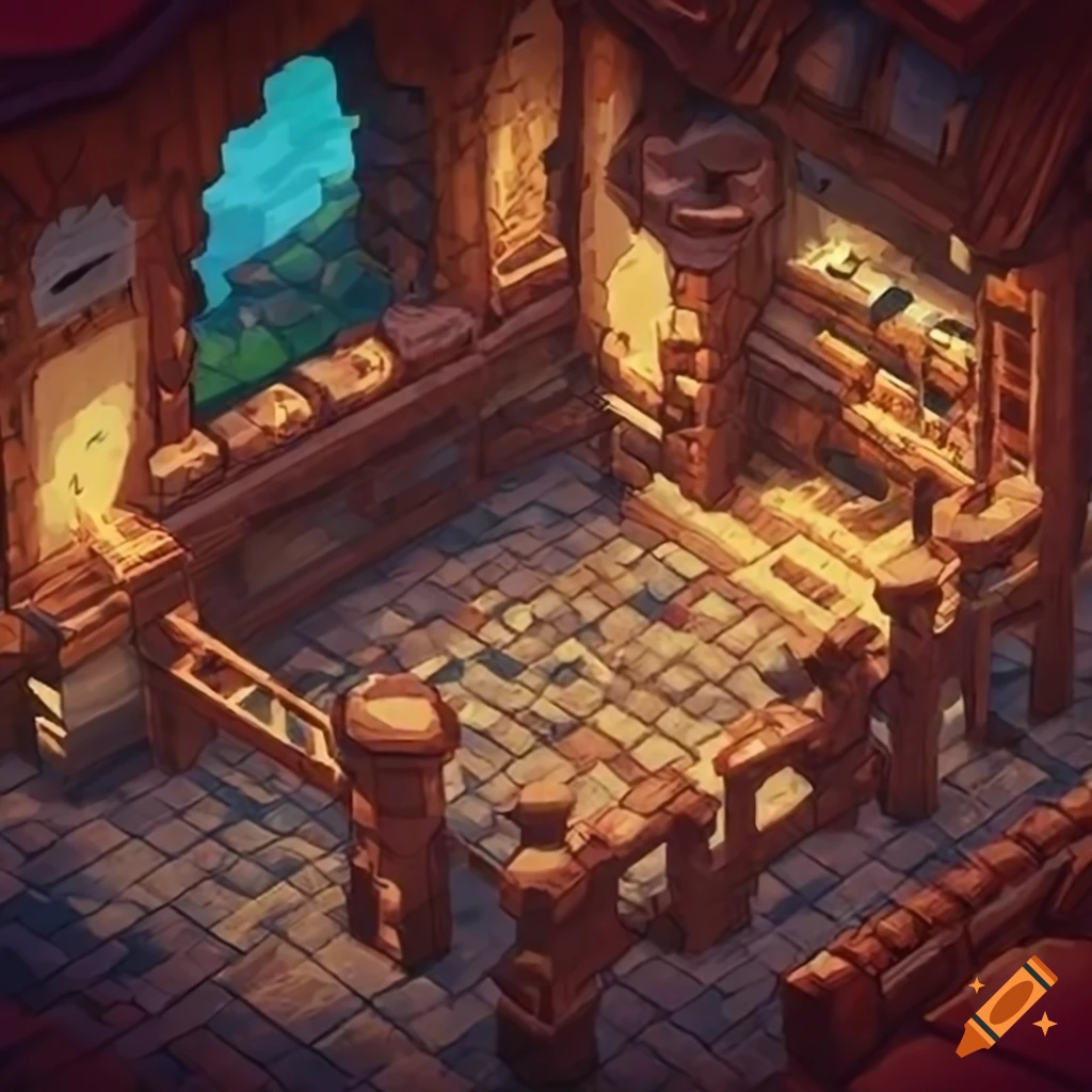 Sandstone rpg tiles in isometric view on Craiyon