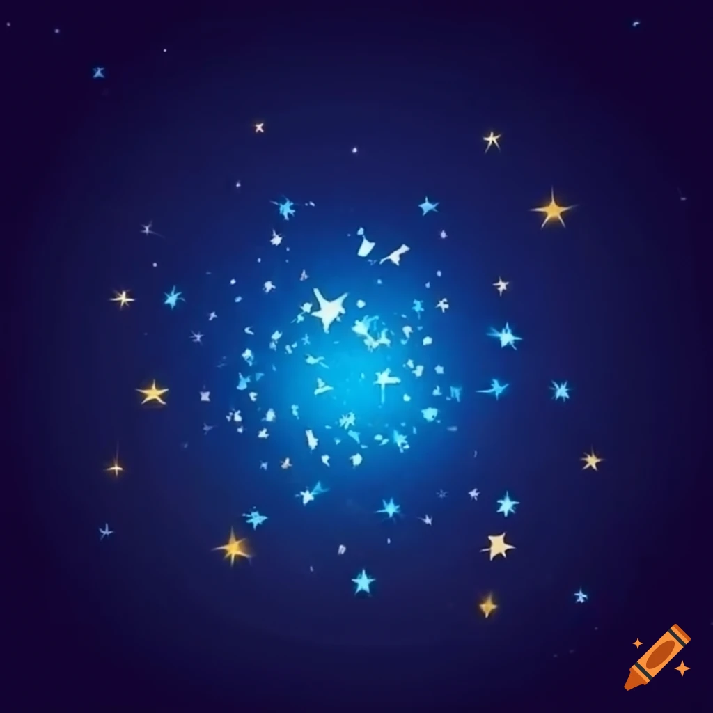 Stars winking in the night sky on Craiyon