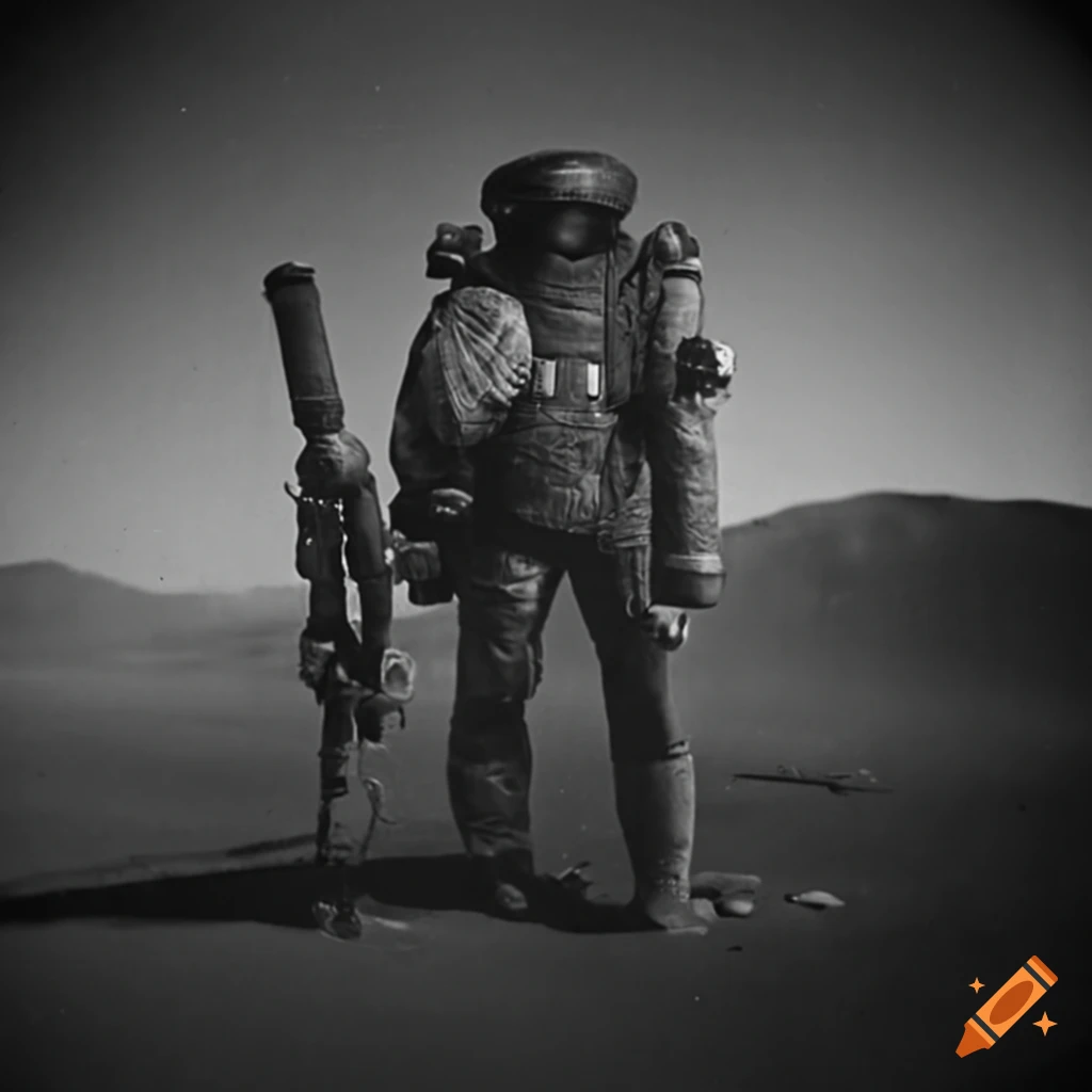 Vintage documentary film about life on mars in the future on Craiyon