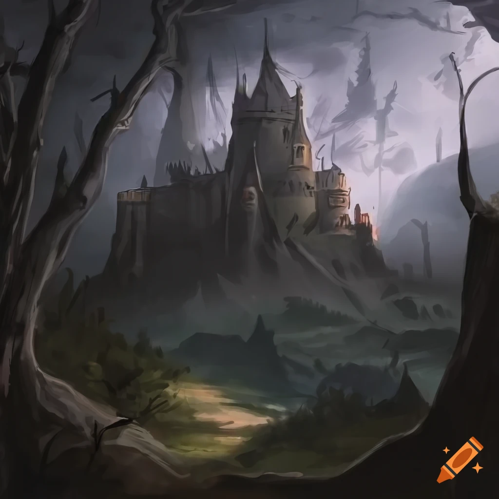 Brutalism inspired medieval castle on Craiyon