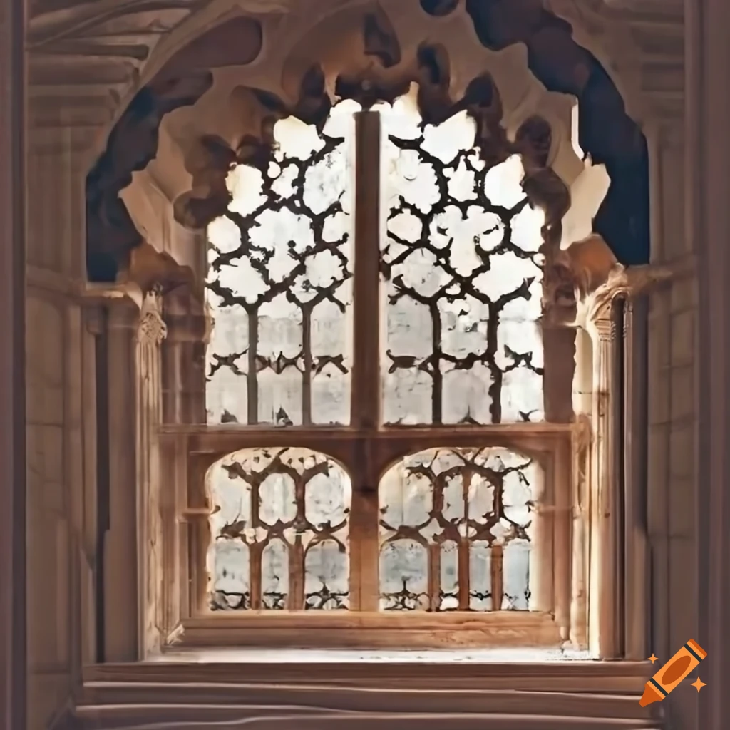 Marble islamic window design on Craiyon