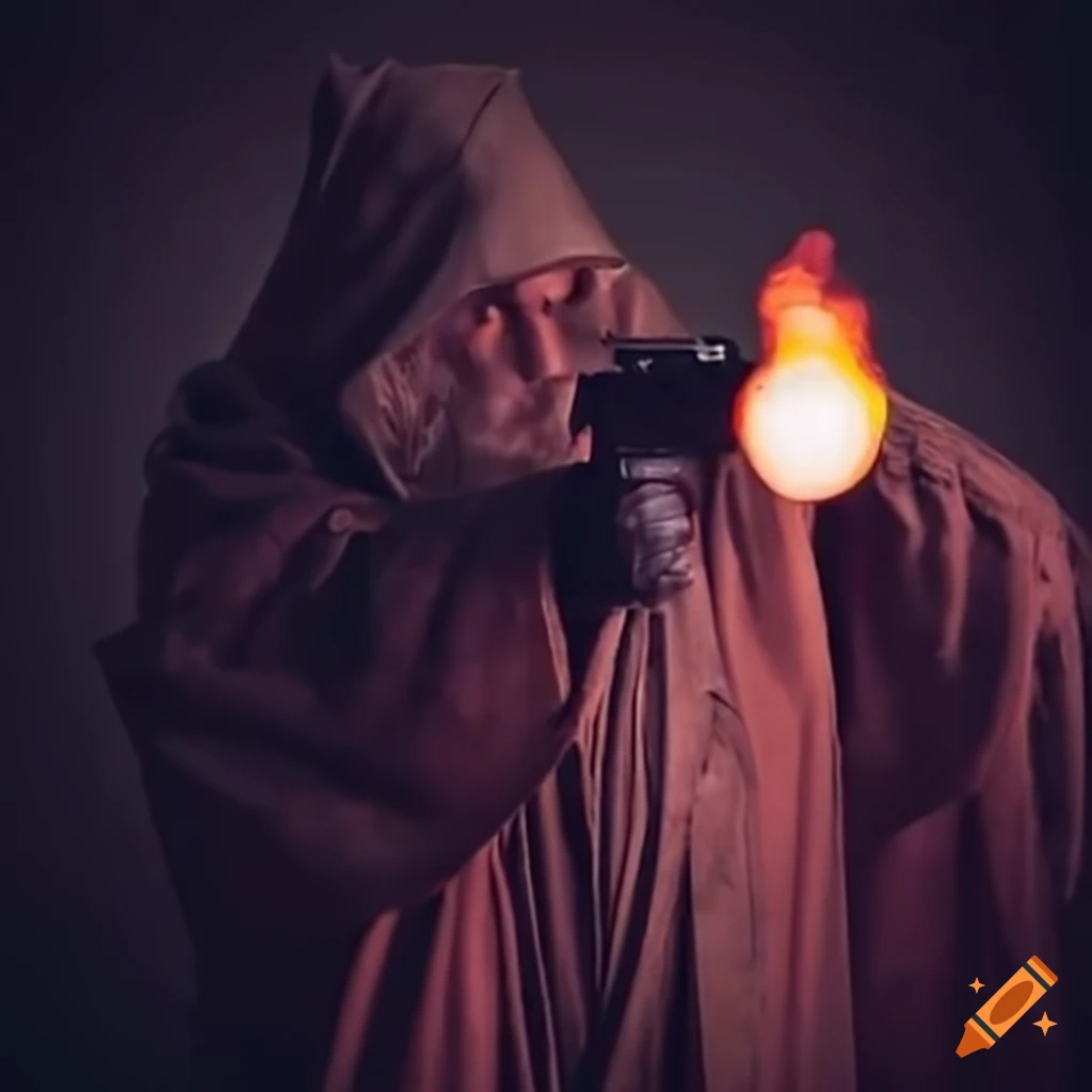 Image of a wizard casting a magic missile in combat on Craiyon