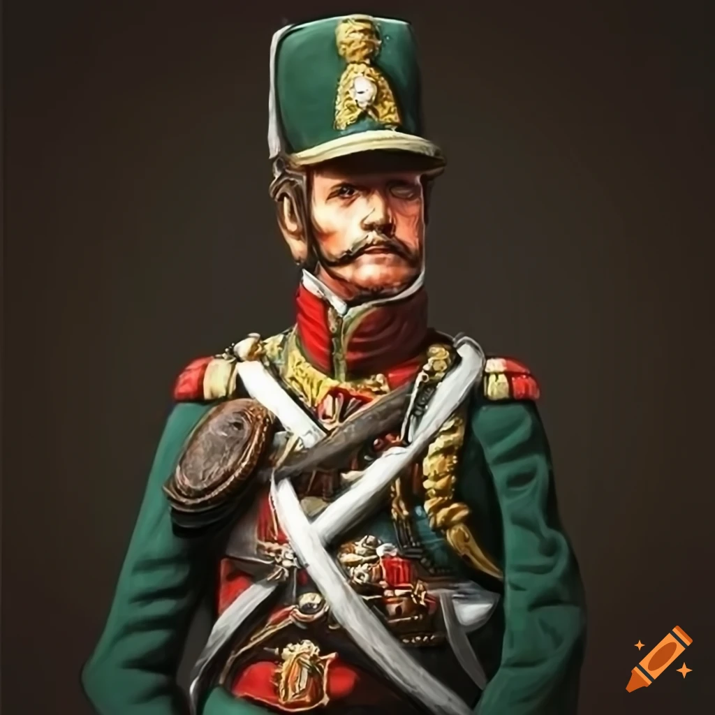 Portrait of a german napoleonic jaeger on Craiyon