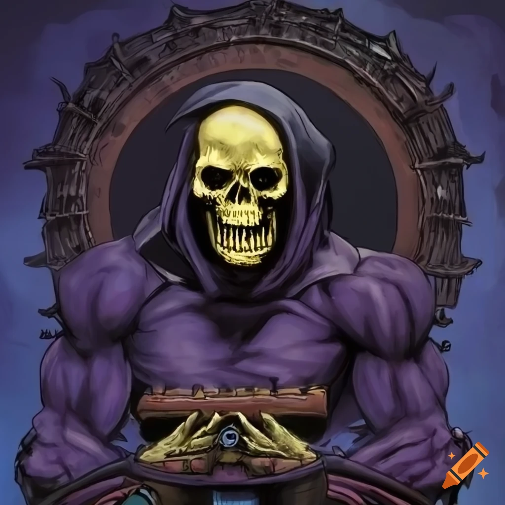 Skeletor dj artwork by simon bisley