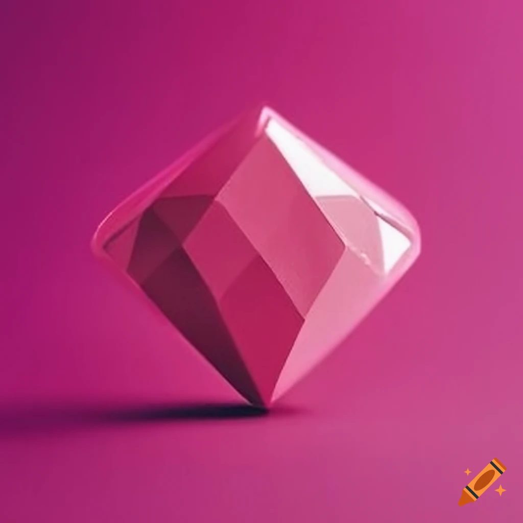 Fuchsia pink wax seal with diamond-shaped design on Craiyon