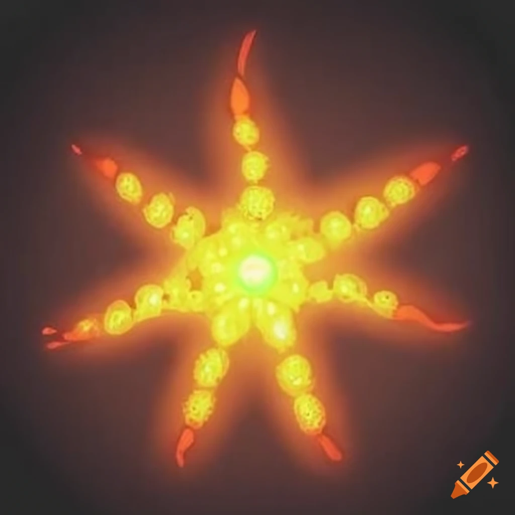 Yellow star creature artwork on Craiyon