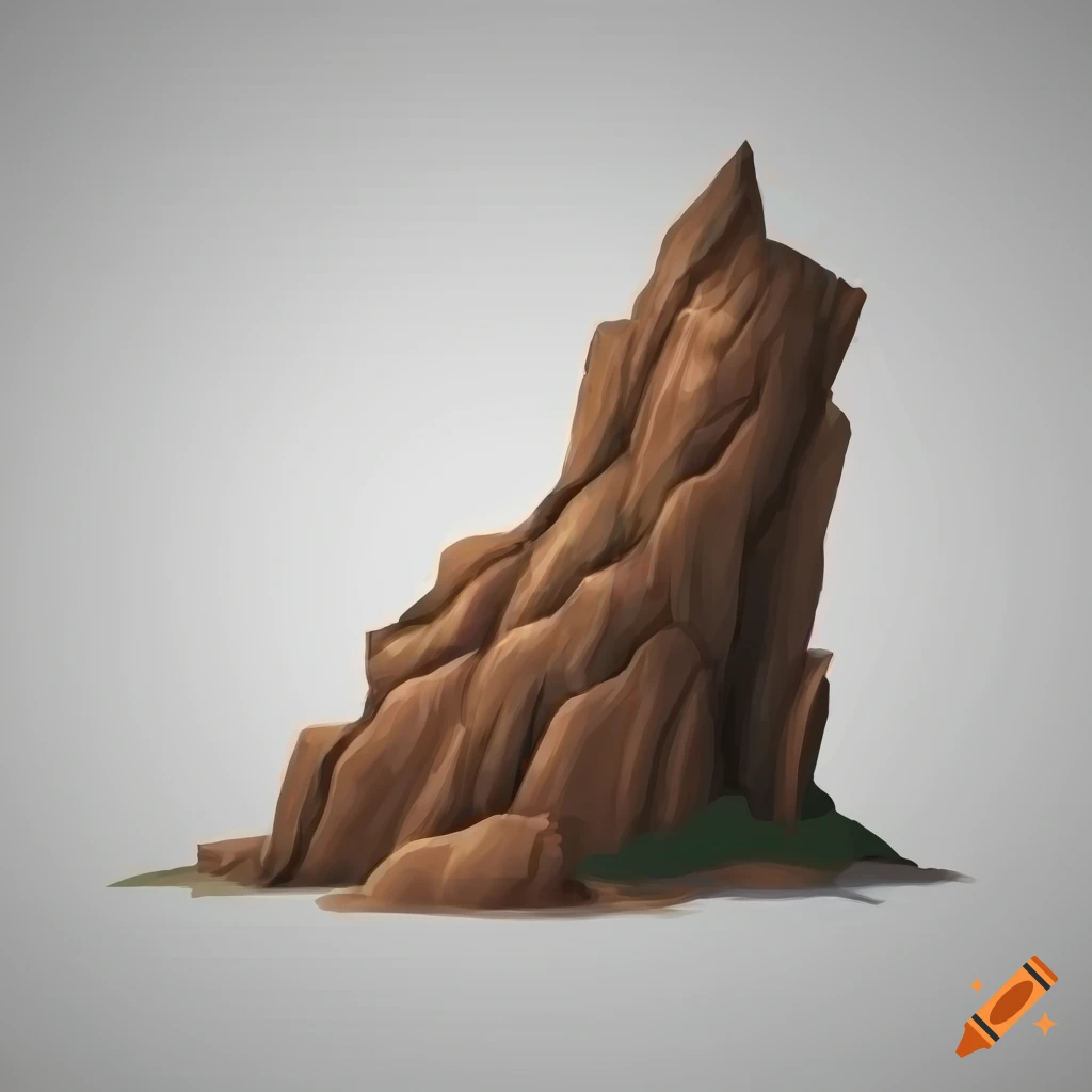 2d game design of a cliff in a desert