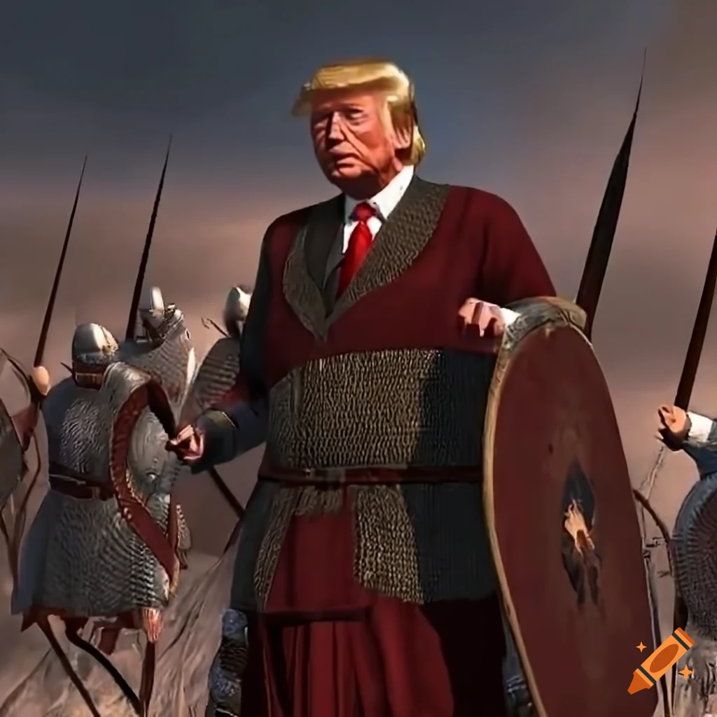 Screenshot of donald trump in medieval total war