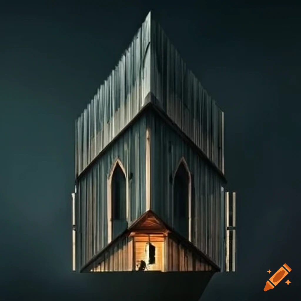 Nordic minimalist tower hideaway architecture on Craiyon