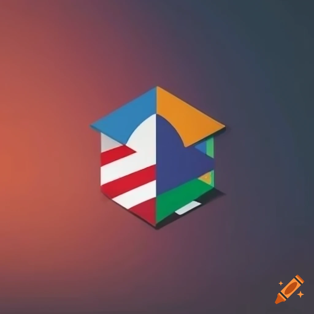 Angular logo with countries flags on Craiyon