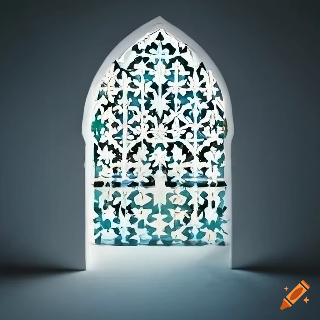 White islamic window art