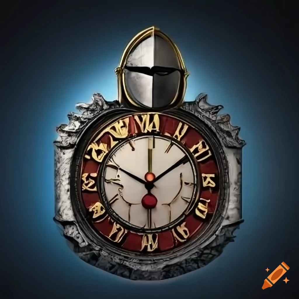 Knight Clock team logo with letters on Craiyon