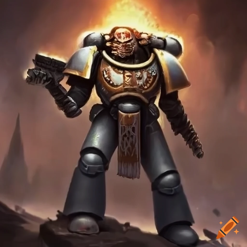 Space marine warrior inspired by native american culture on Craiyon