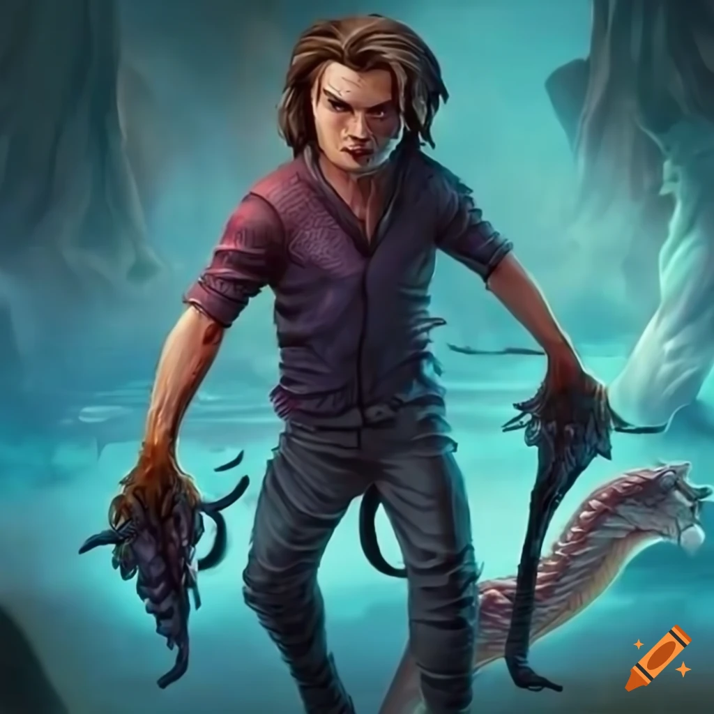 Steve harrington as a dragon hybrid on Craiyon