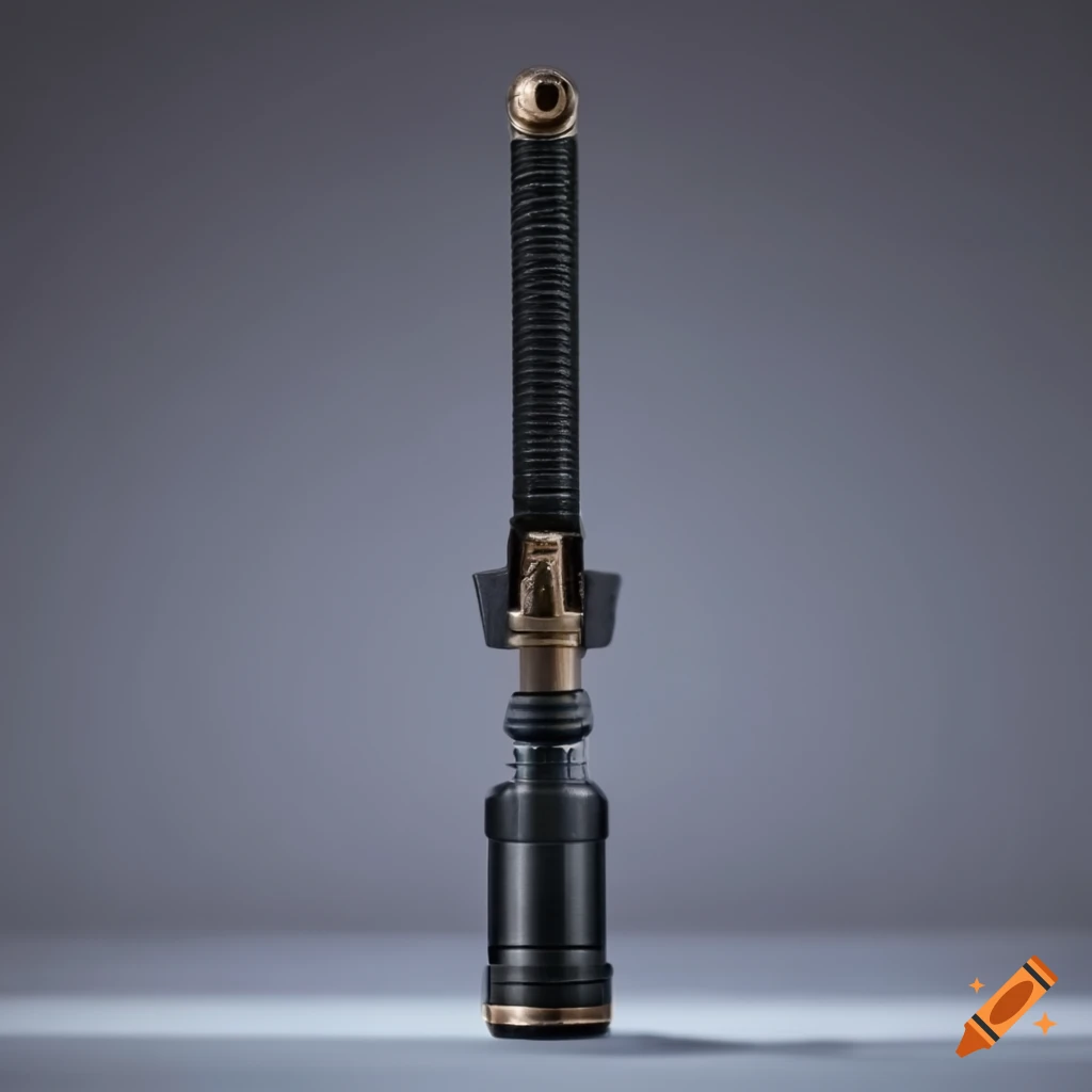 Detailed black lightsaber with bronze accents on Craiyon
