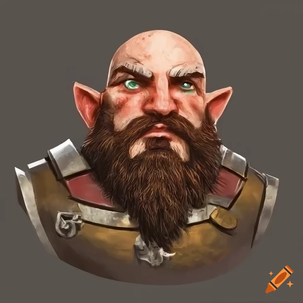 Highly detailed animated portrait of a dwarf cleric on Craiyon