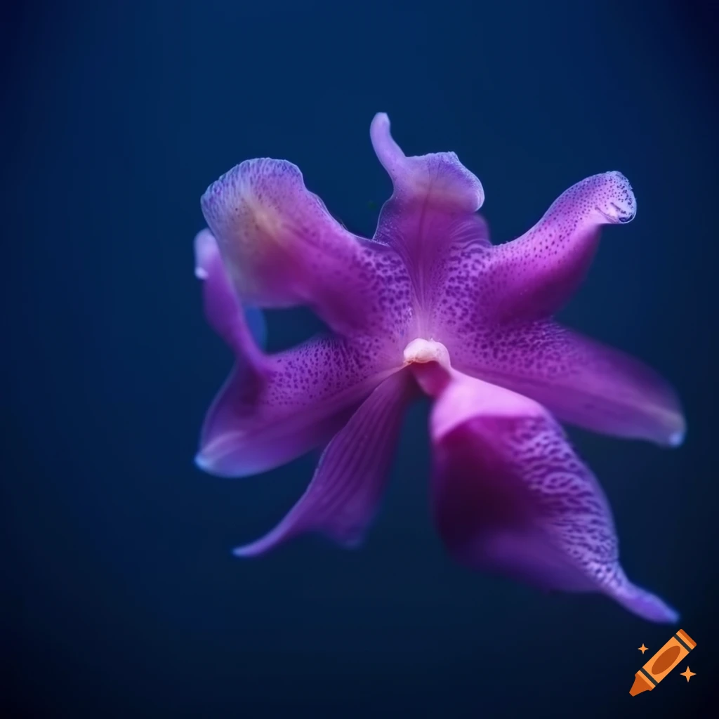 Underwater photo of a wild orchid sea creature