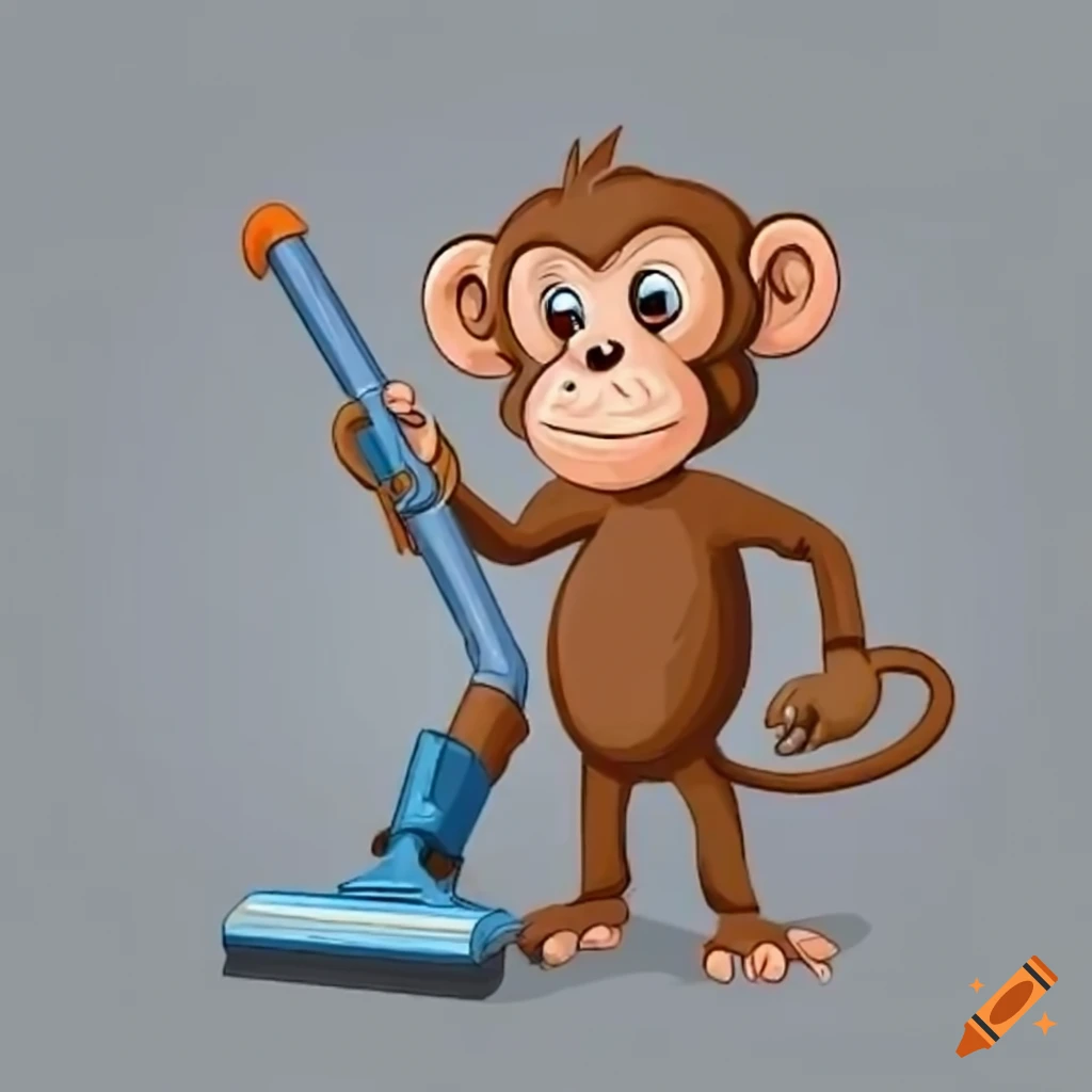 Monkey with a banana ray gun on Craiyon