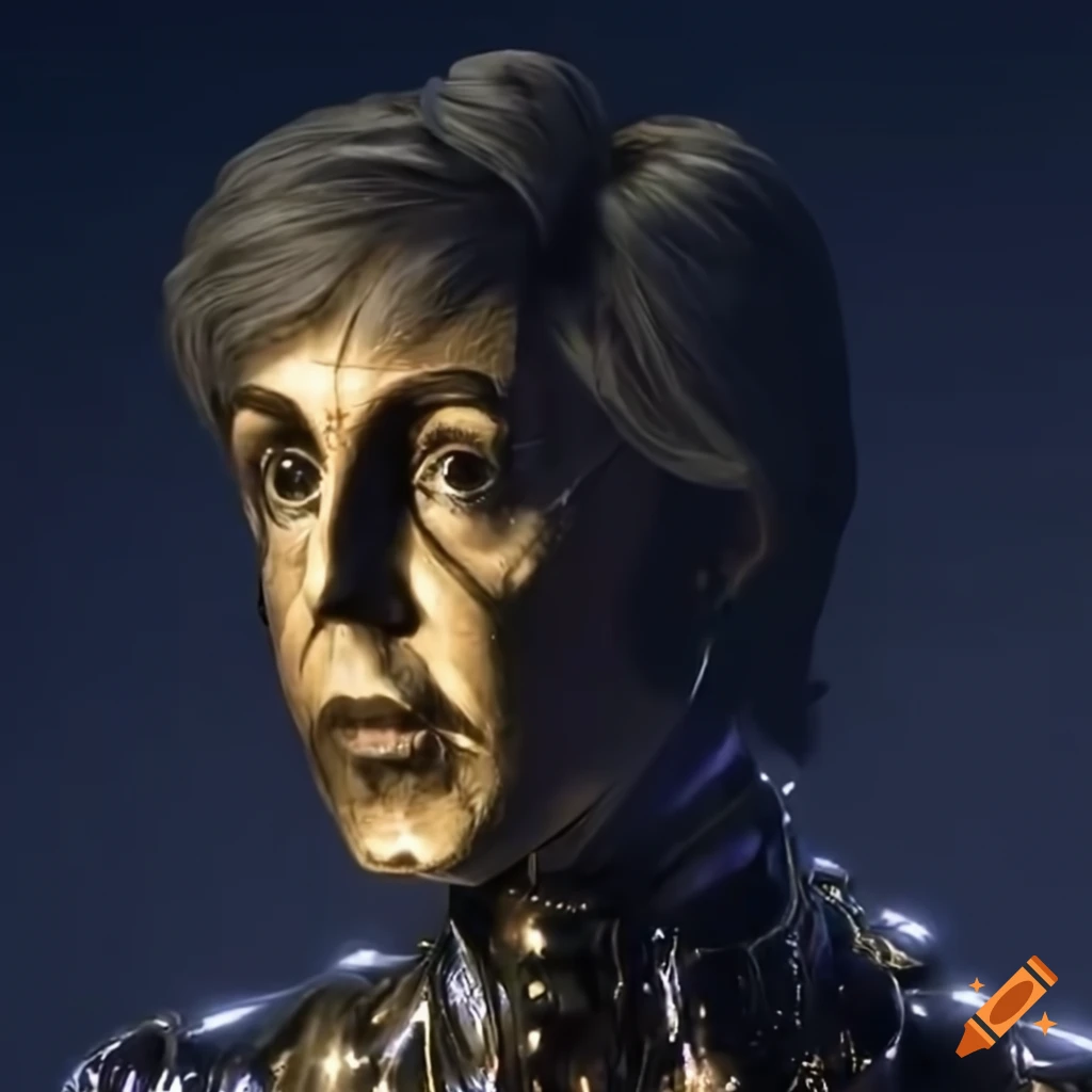 Photo realistic automaton of Paul McCartney from Metropolis on Craiyon