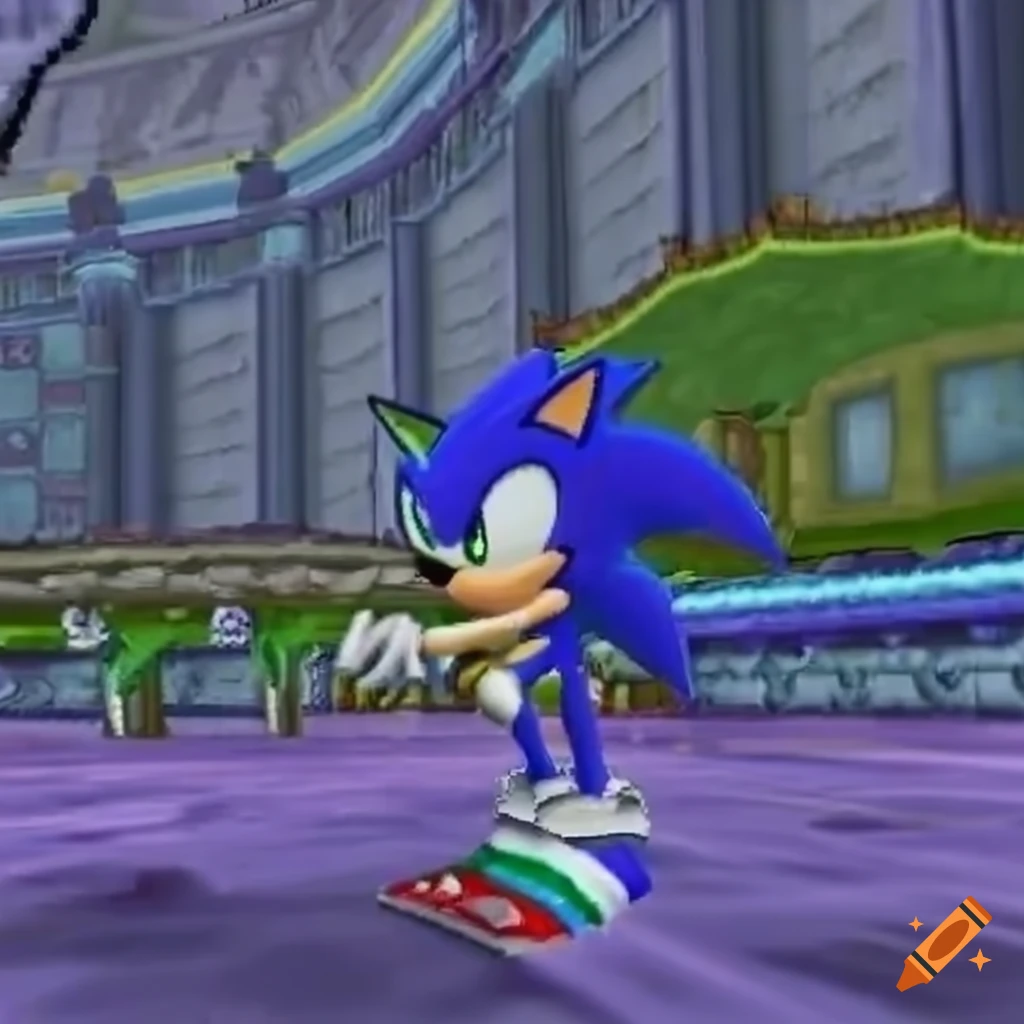 Sonic adventure 2 screenshot on Craiyon