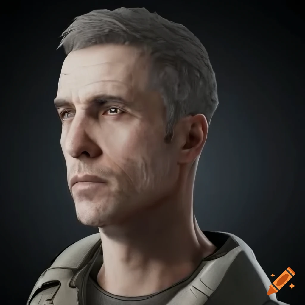 Portrait of a sci-fi man in unreal engine 5 on Craiyon