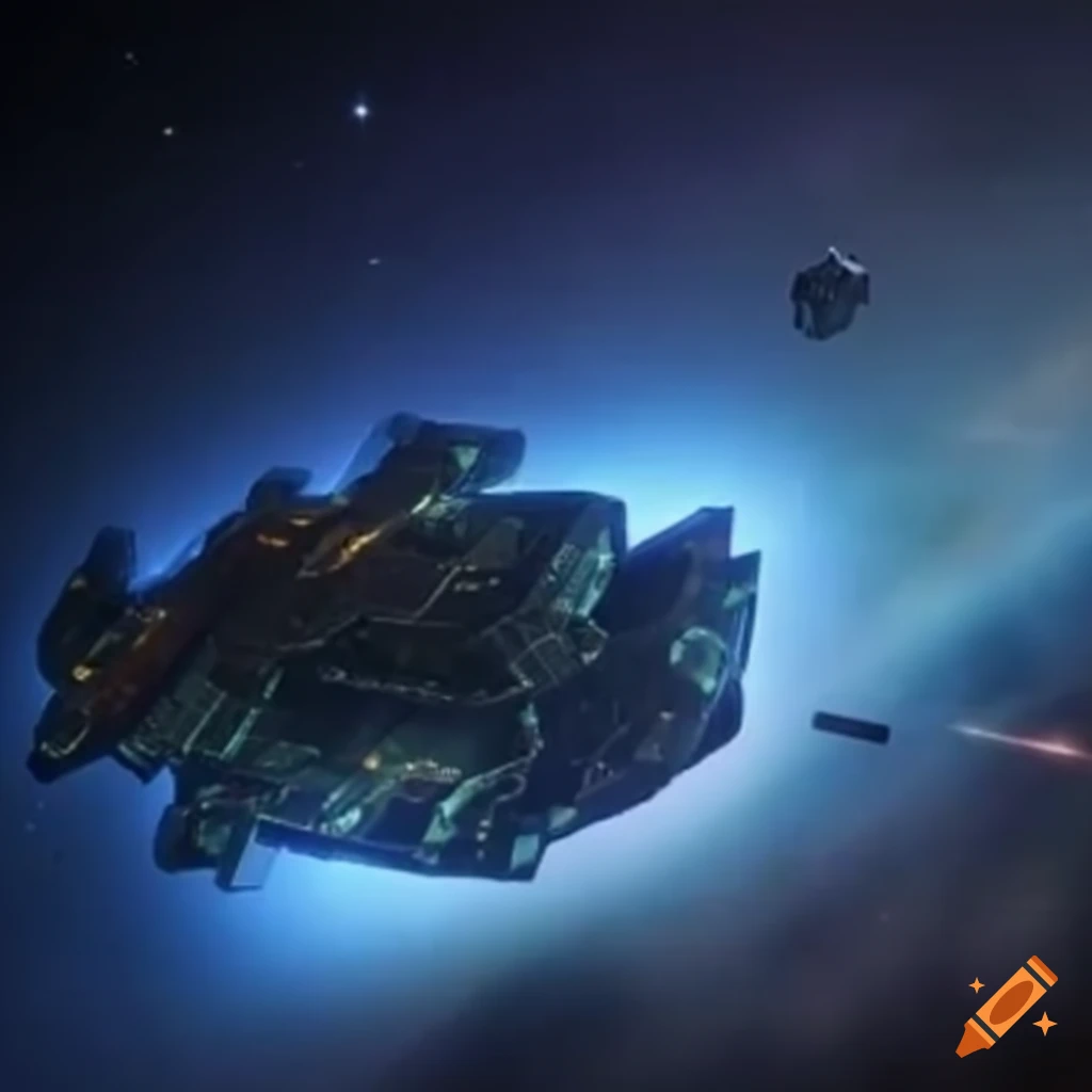 Impressive futuristic sci-fi space station defense on Craiyon