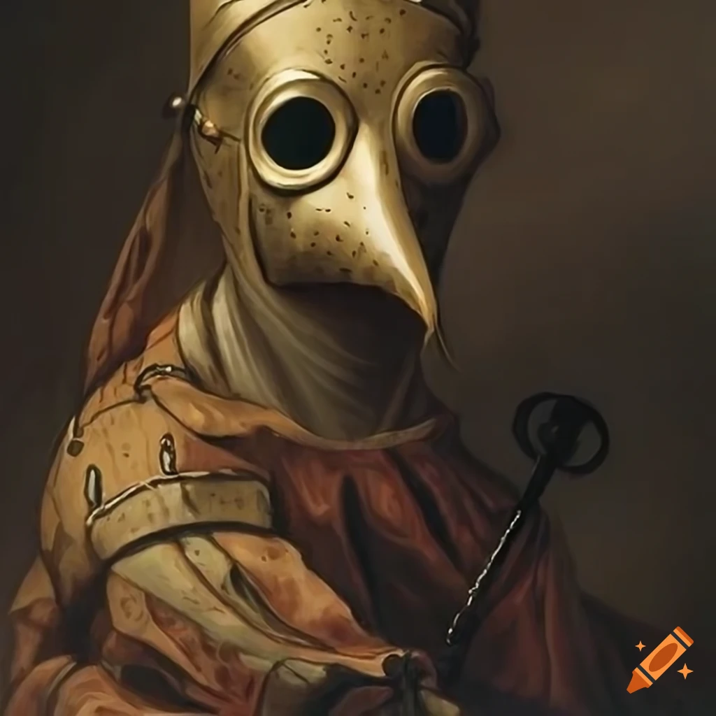 Renaissance painting of a phantom in a plague doctor mask on Craiyon