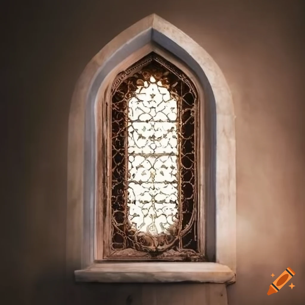 Marble islamic window design on Craiyon
