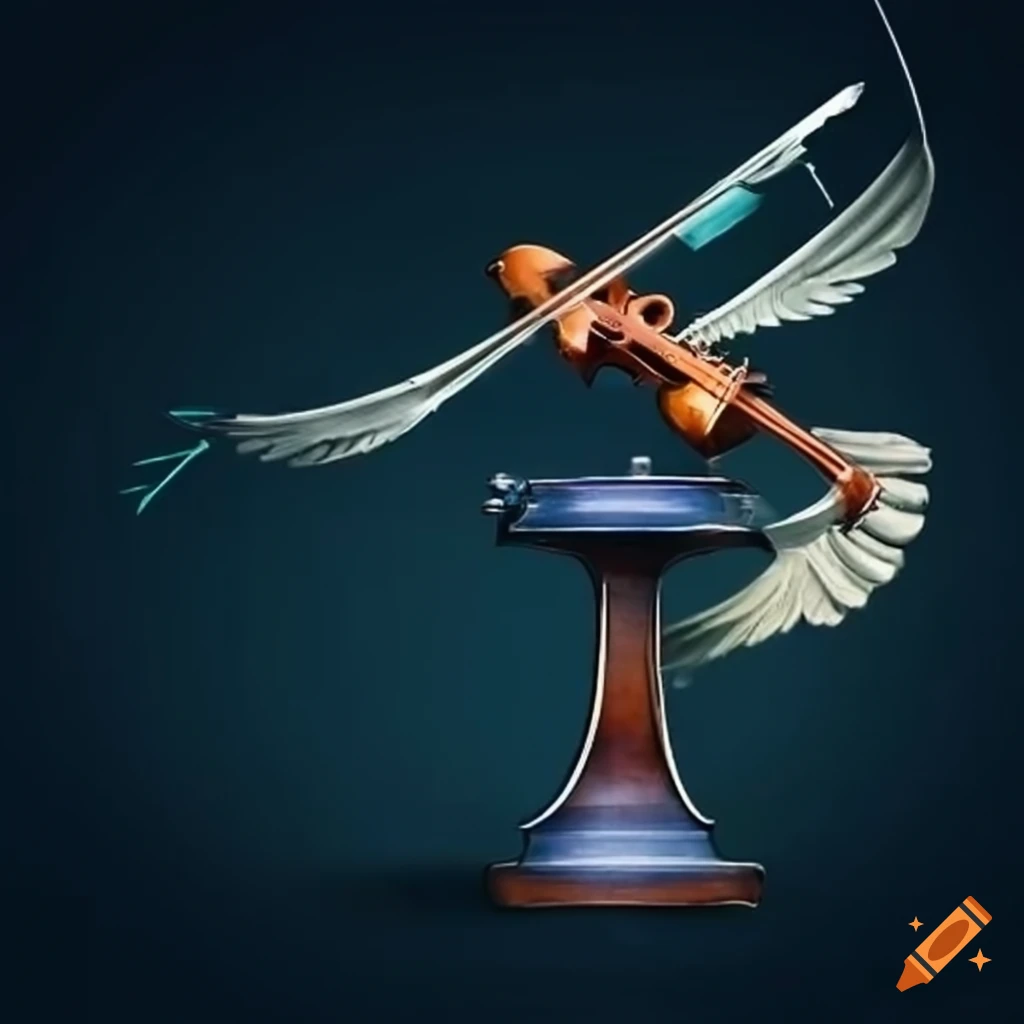 Violin with aircraft wings