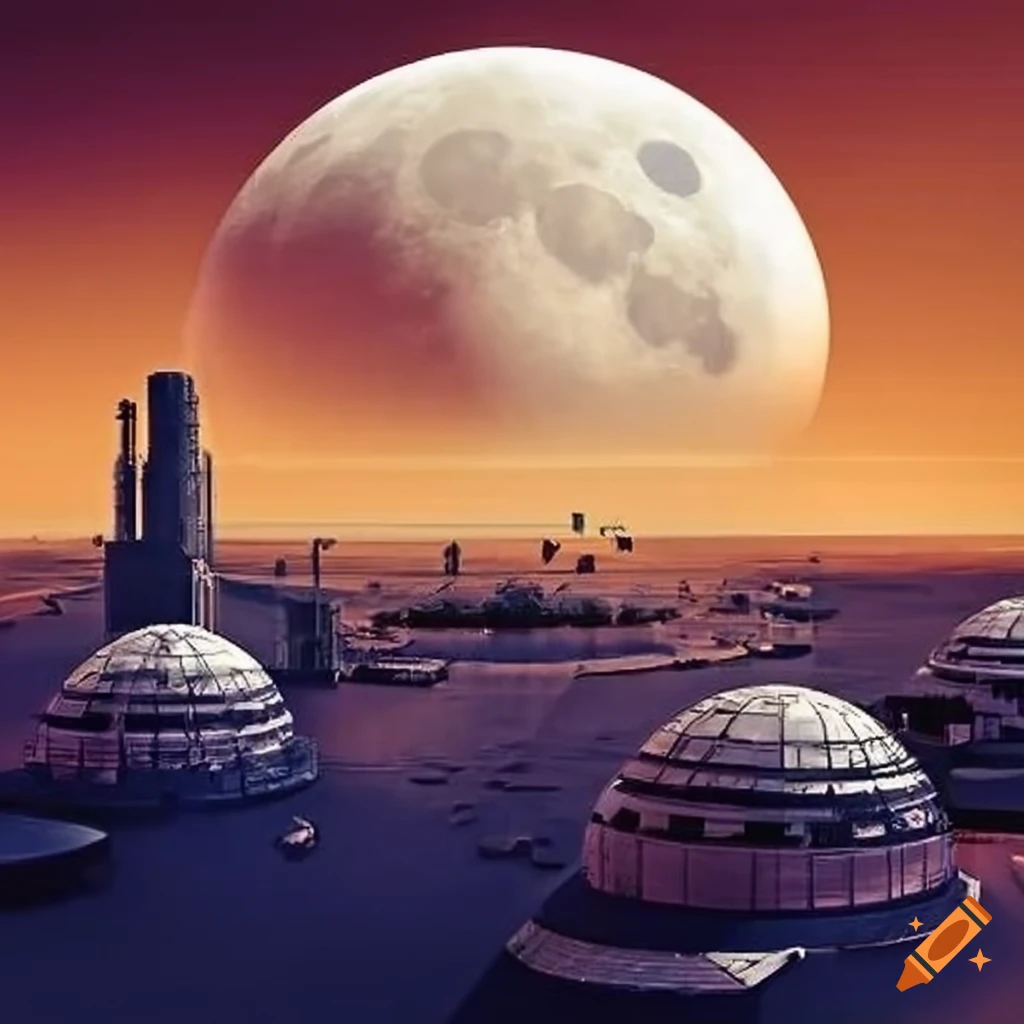 Abandoned moon research station on Craiyon