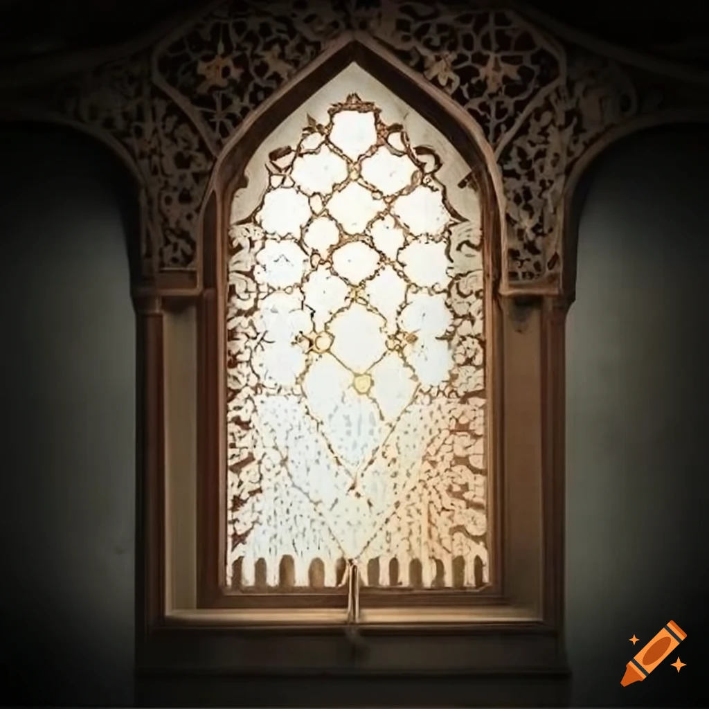 Marble islamic window design on Craiyon