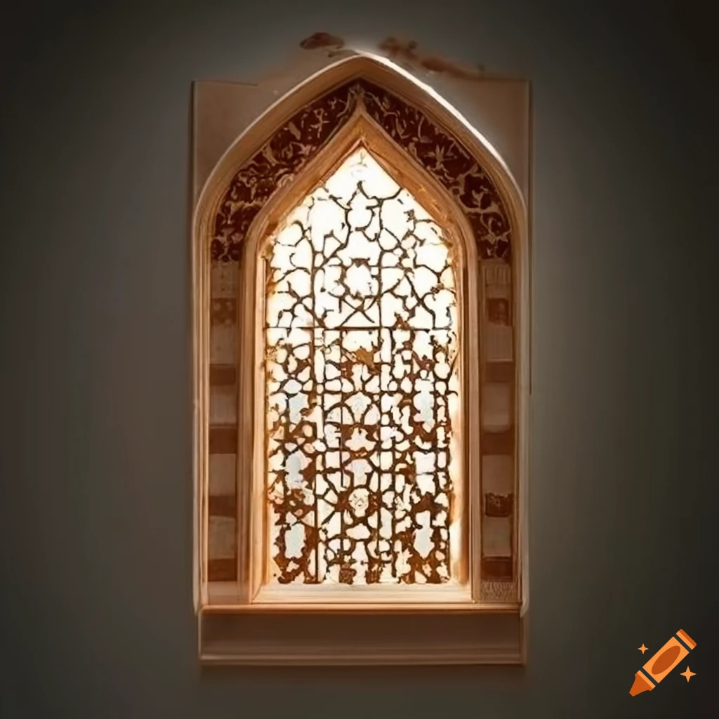 Marble islamic window design on Craiyon