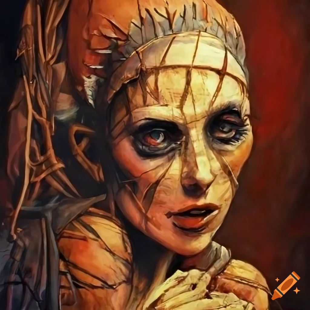 Female mummy in simon bisley art style on Craiyon