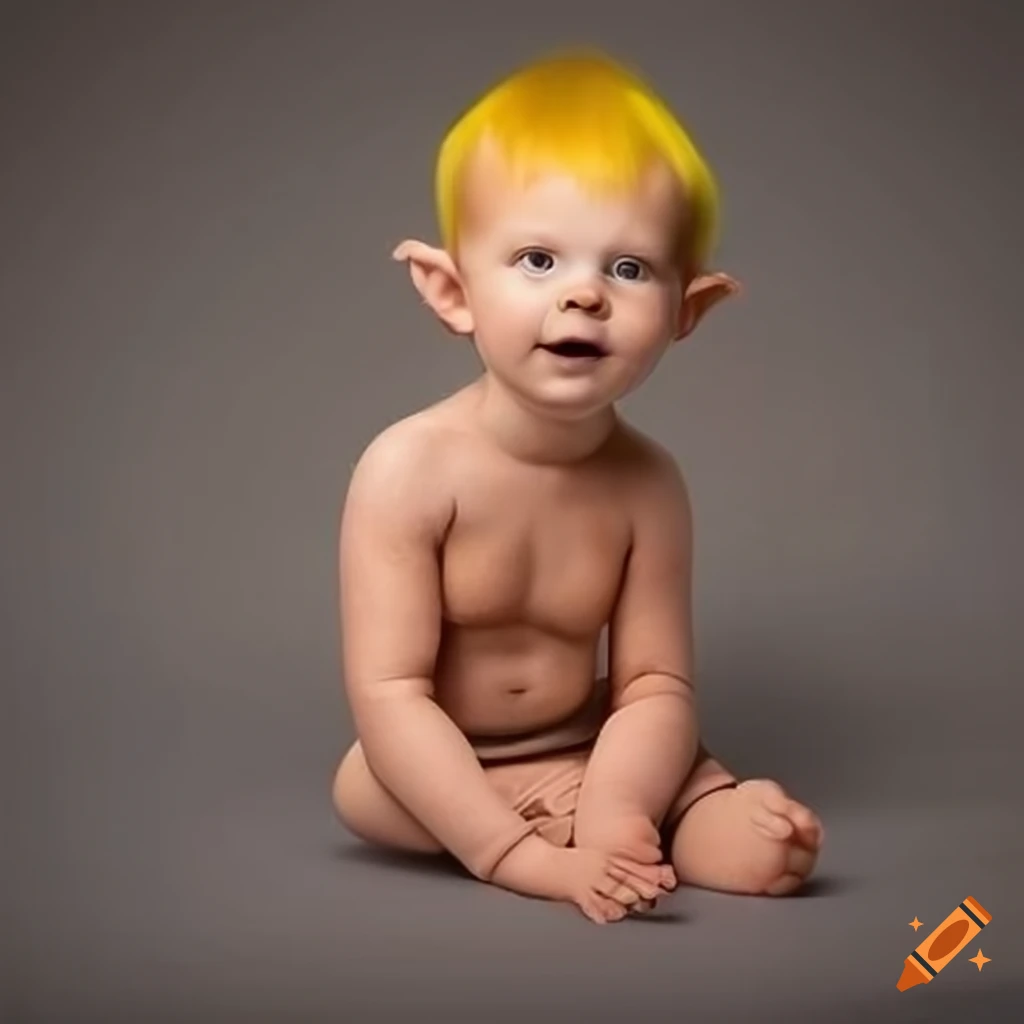 Adorable irish baby with a rainbow and pot of gold on Craiyon