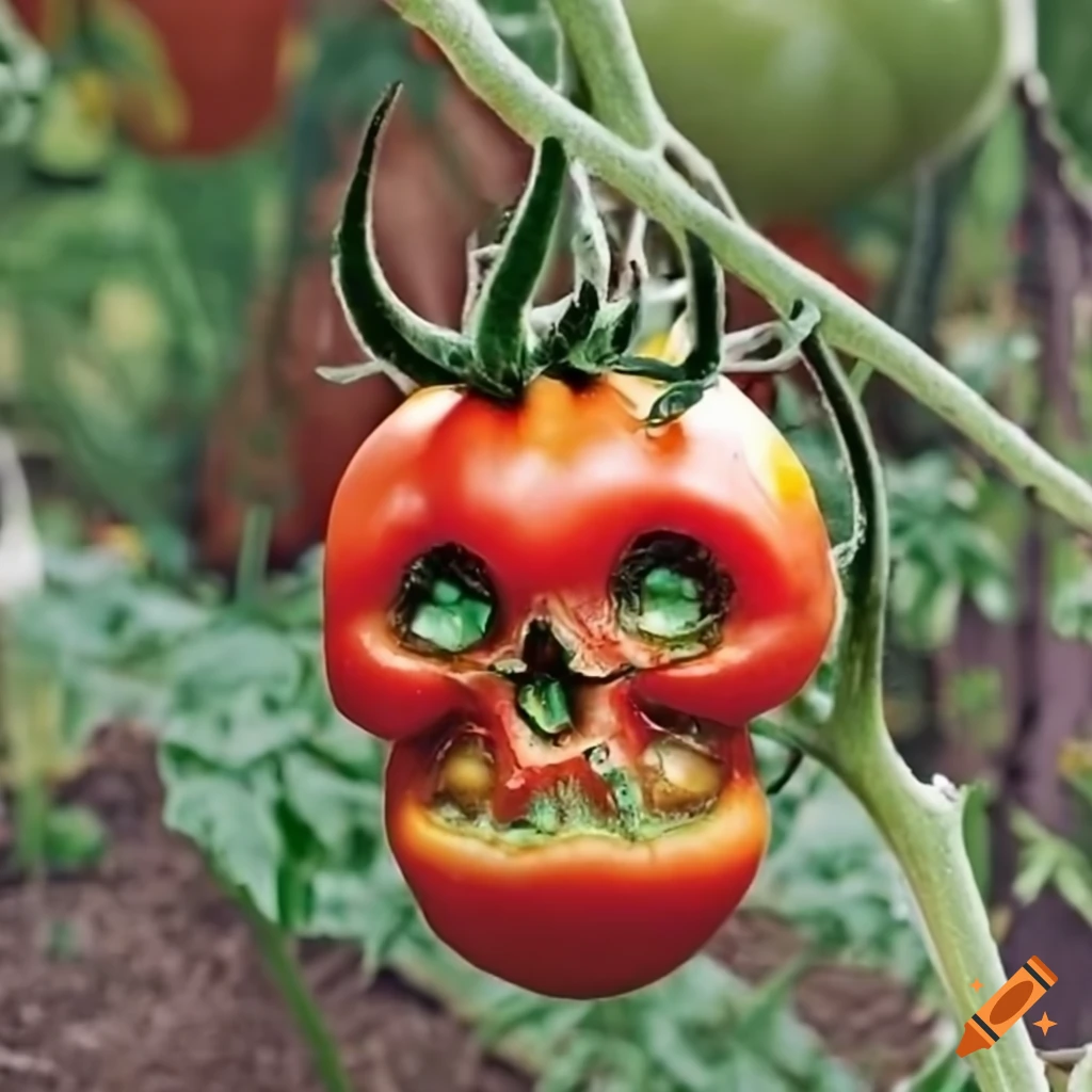 Skull-shaped tomatoes on Craiyon