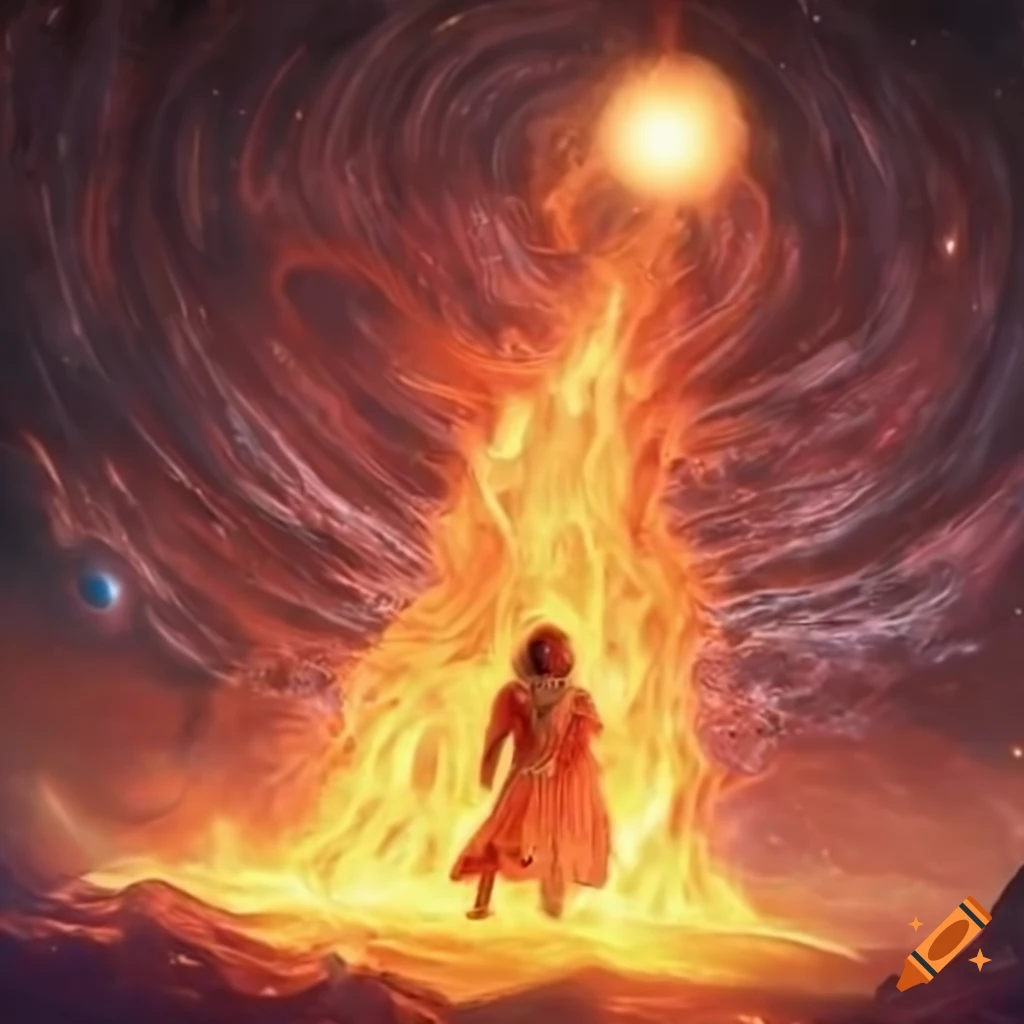 Image of heroic flaming balls of fire on Craiyon